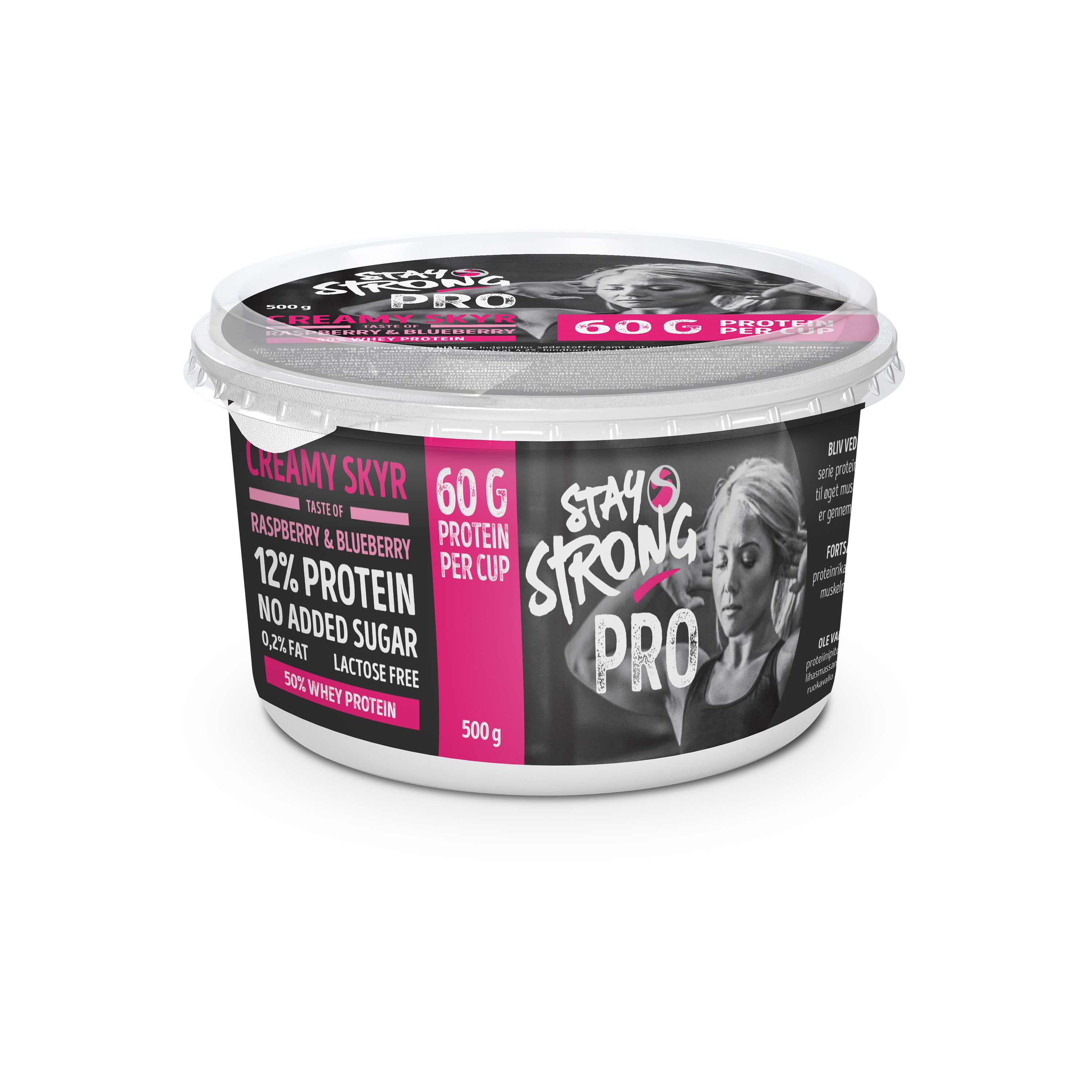 Stay Strong PRO Skyr med smag af hindbær og blåbær - Lactalis